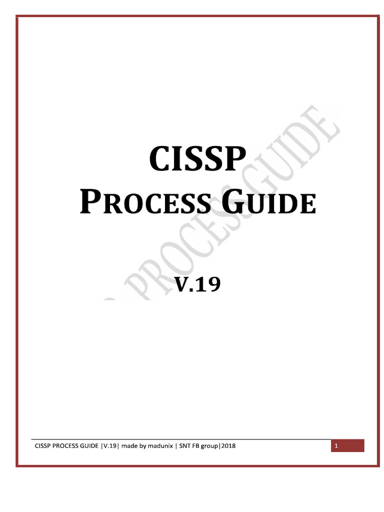 CISSP PROCESS GUIDE Useful | PDF