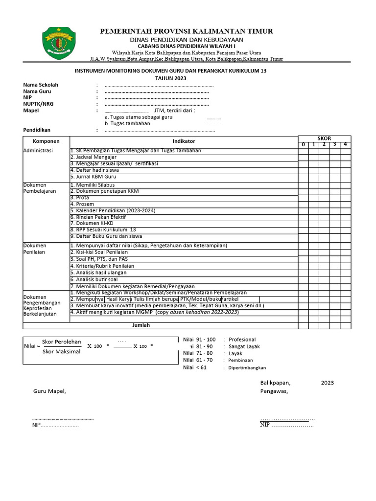 Instrumen Validasi 2023 - Guru Sma-Smk | PDF | Karier & Perkembangan