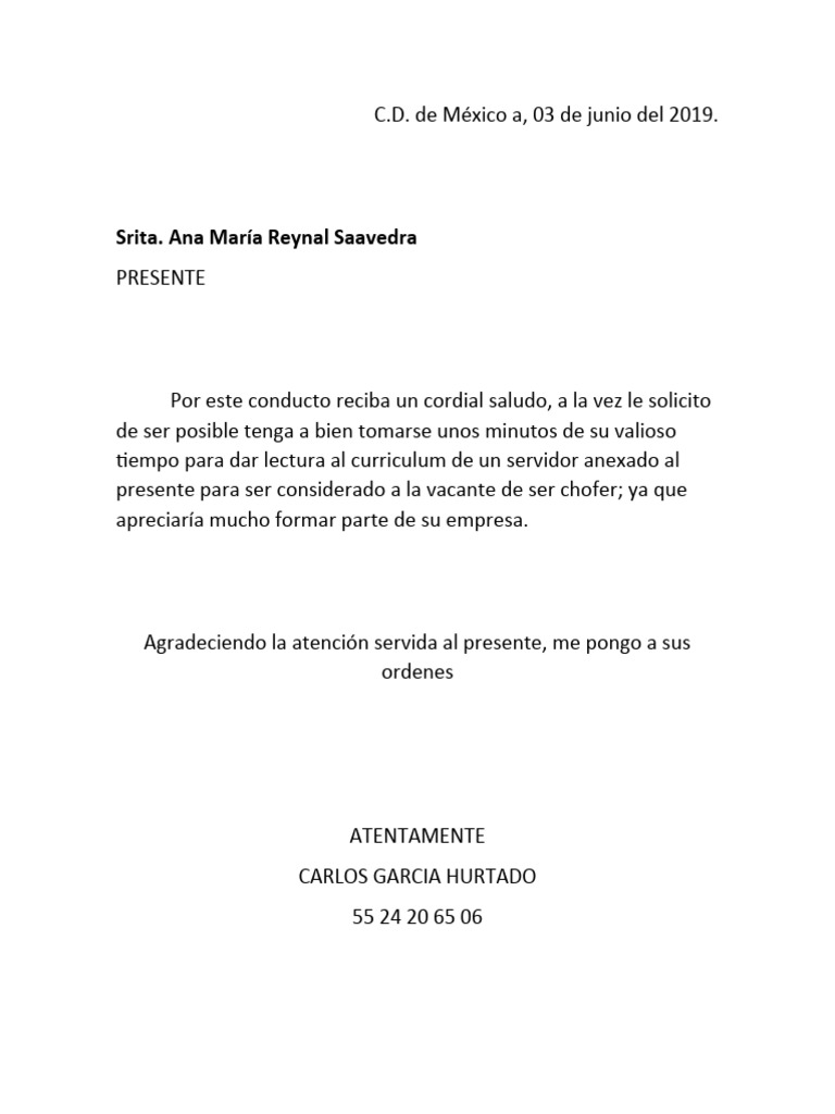 Carta de Recomendacion SR TRABAJO | PDF | Negocios