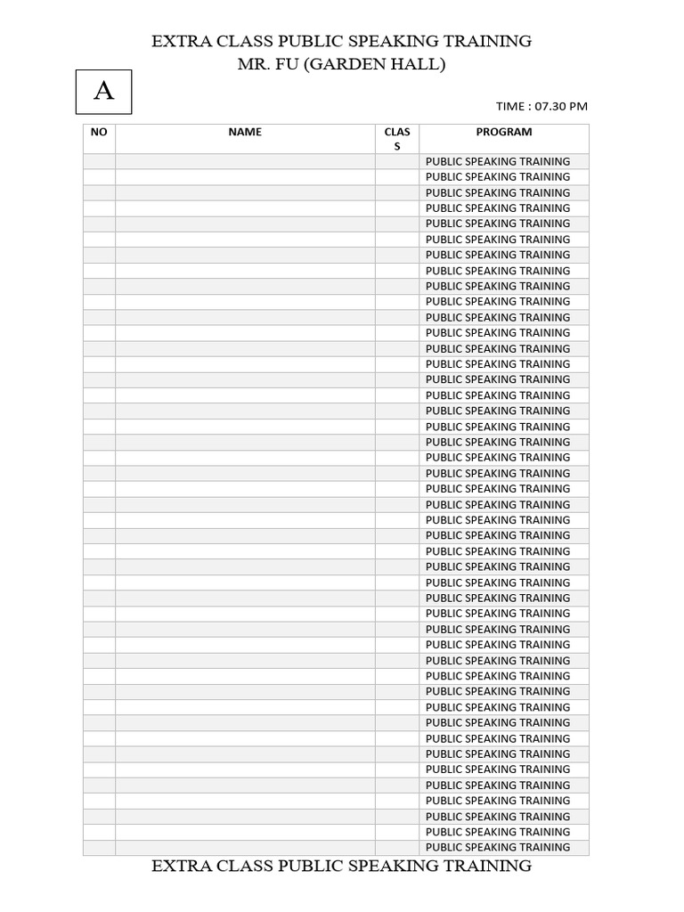 Extra Class Public Speaking Training Fix | PDF | Foreign Language Studies