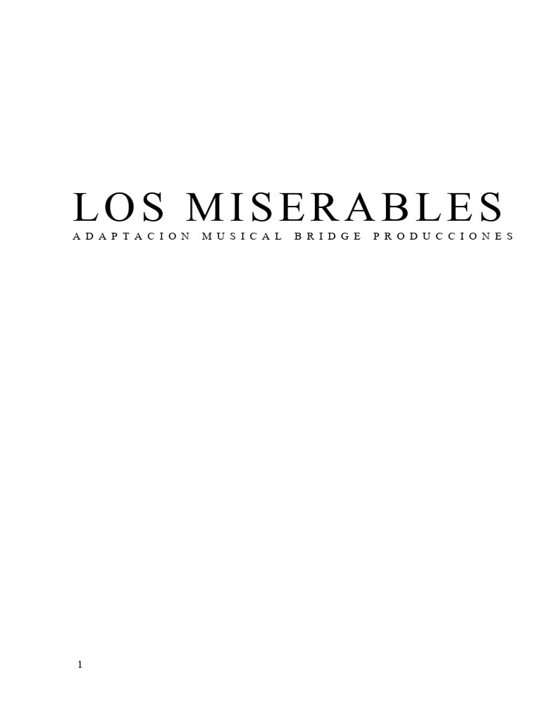 Los Miserables versión 1 | PDF | Les Misérables (Musical) | Cosette