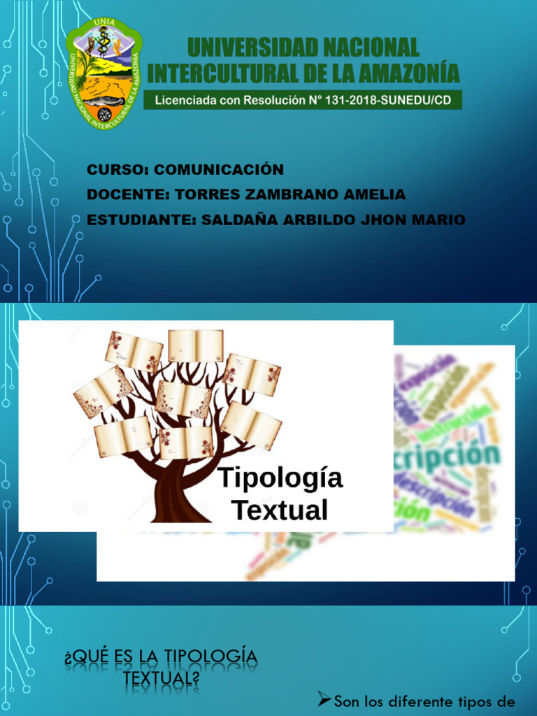 Tipología Textual | PDF | Palabra | Narración