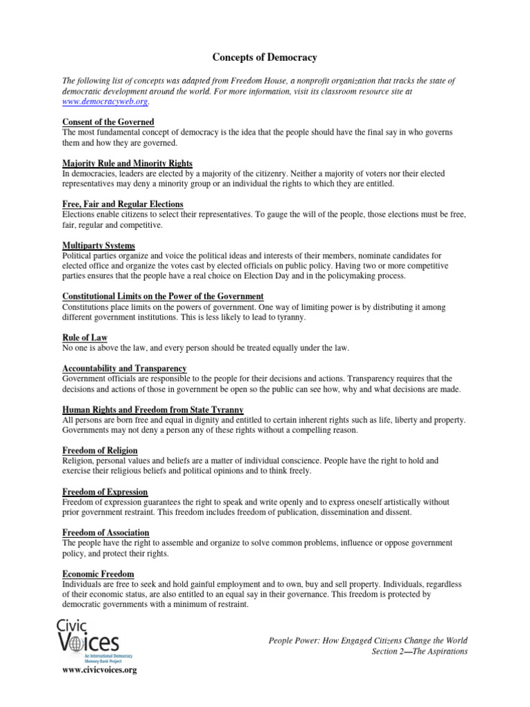 Concepts of Democracy | PDF | Democracy | Political Ideologies