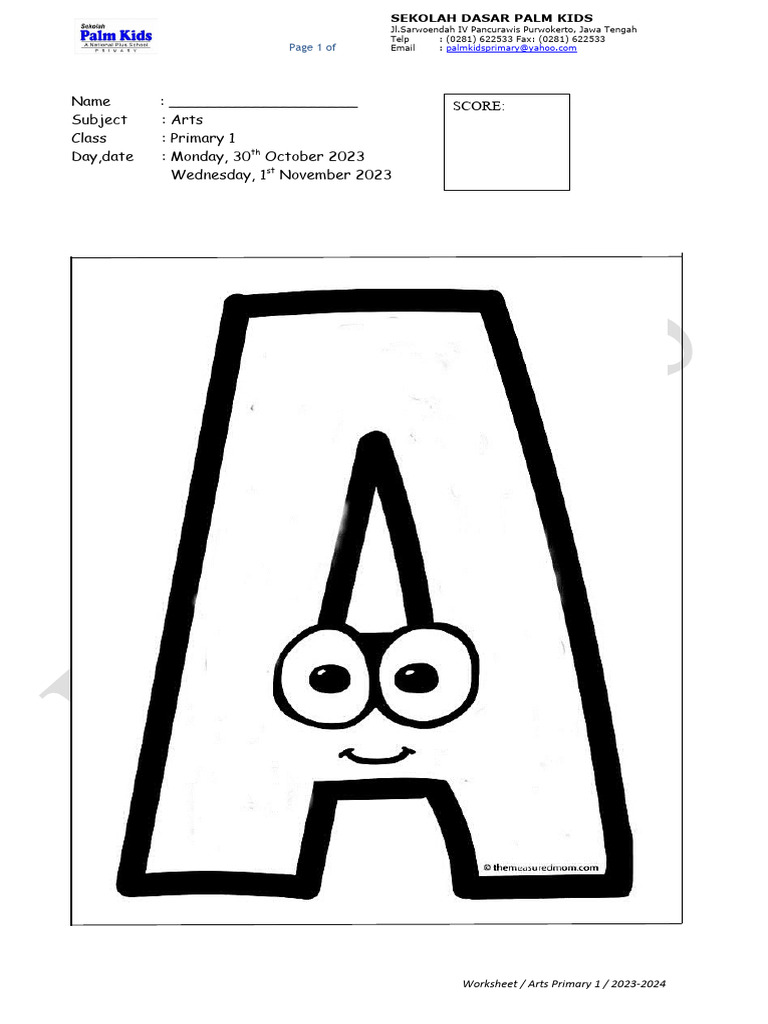 Arts P1. Coloring Alphabet | PDF | Electronics | Information And ...