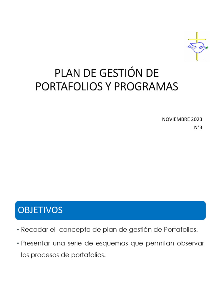 3 - Plan de Gestion de Portafolios y Programas | PDF
