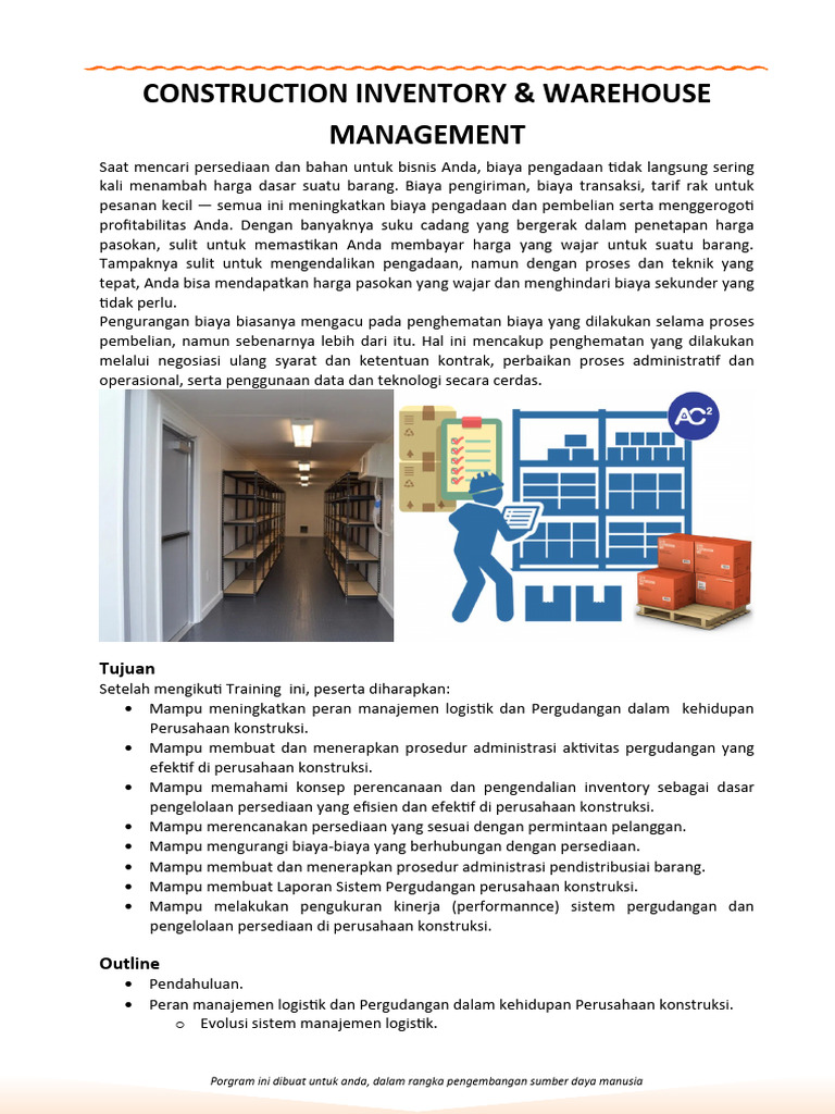 Brochure Construction Inventory & Warehouse Management | PDF