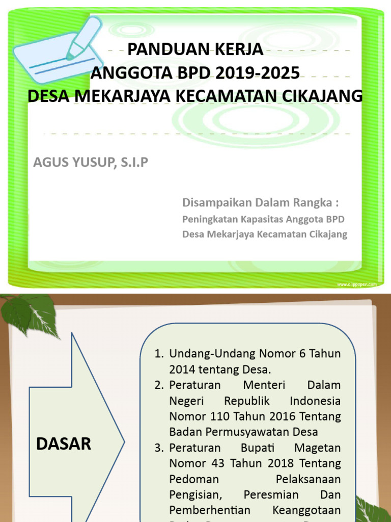 Panduan Kerja BPD | PDF