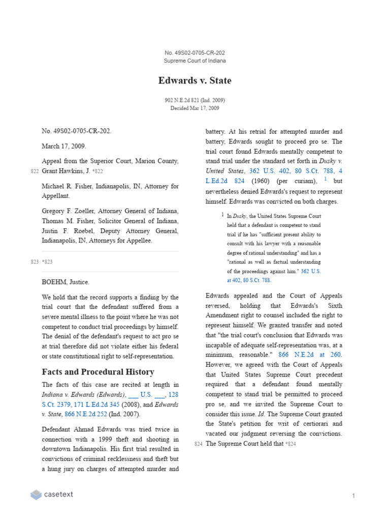 Edwards v. State | PDF | Pro Se Legal Representation In The United ...