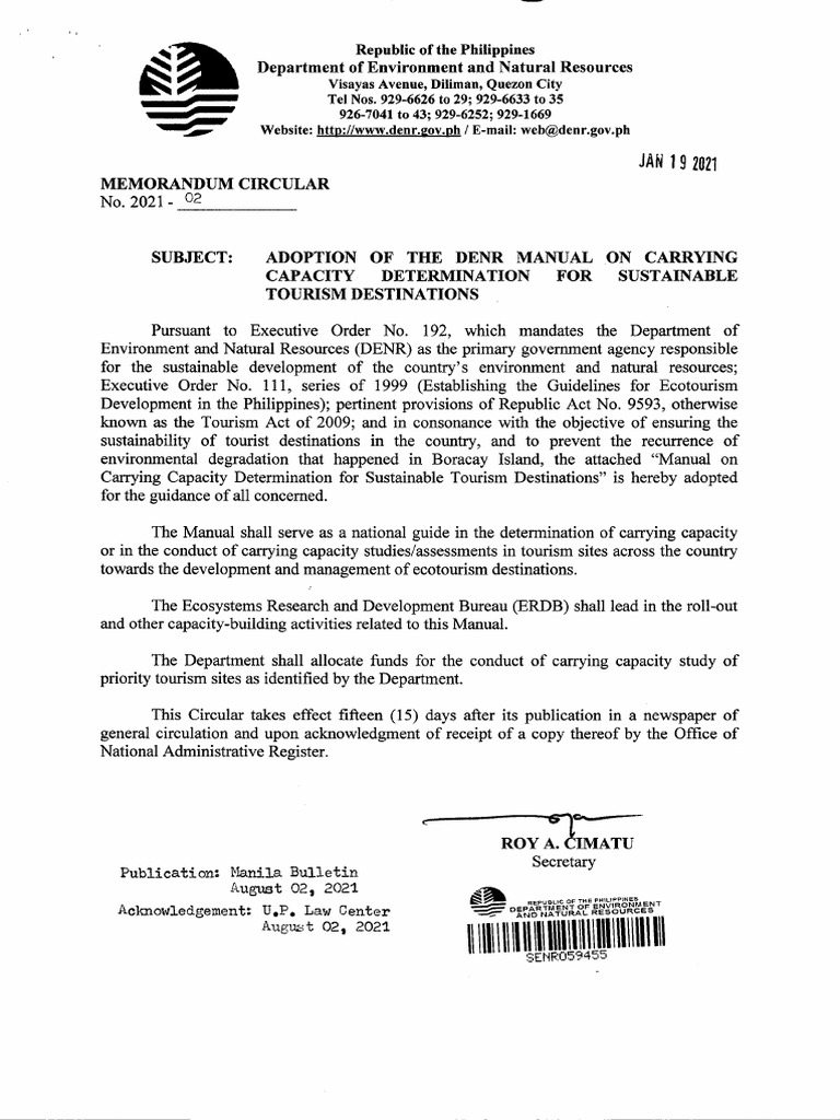 Dmc 2021 02 Carrying Capacity Determination For Sustainable Tourism
