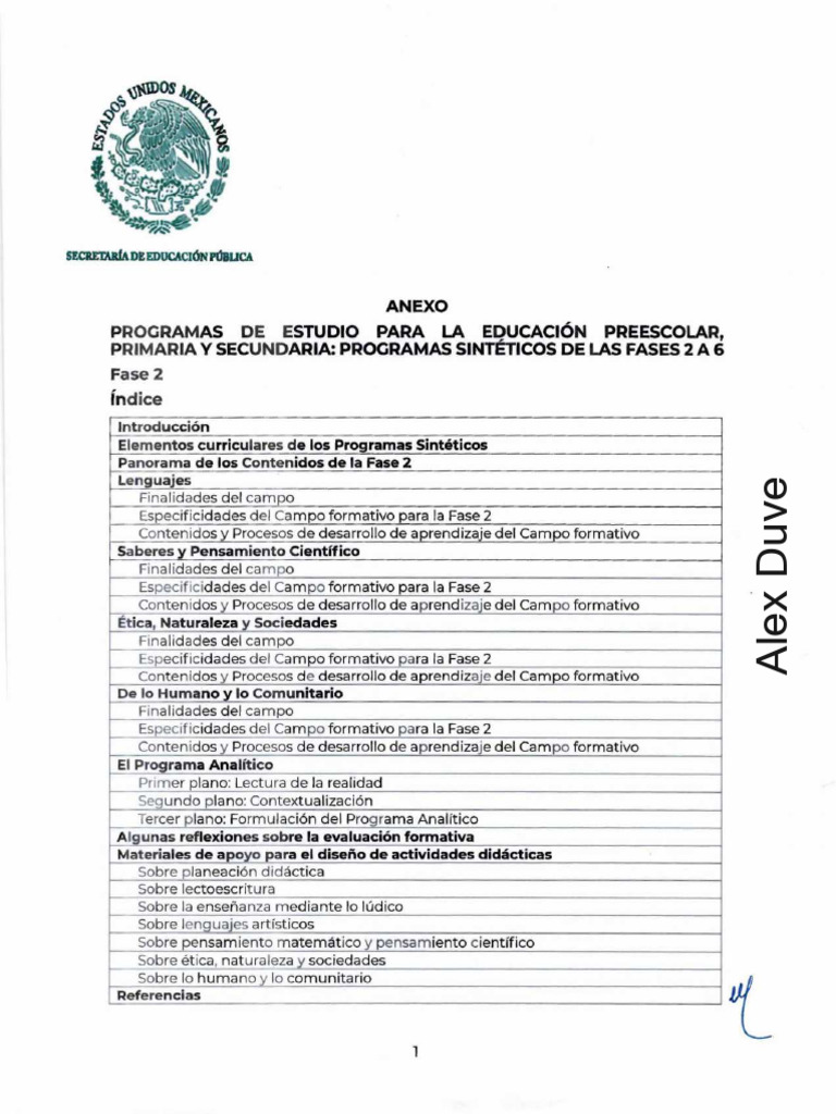 Programa Sintentico Editable Fase 2-6 (Alexduve) | PDF | Aprendizaje ...