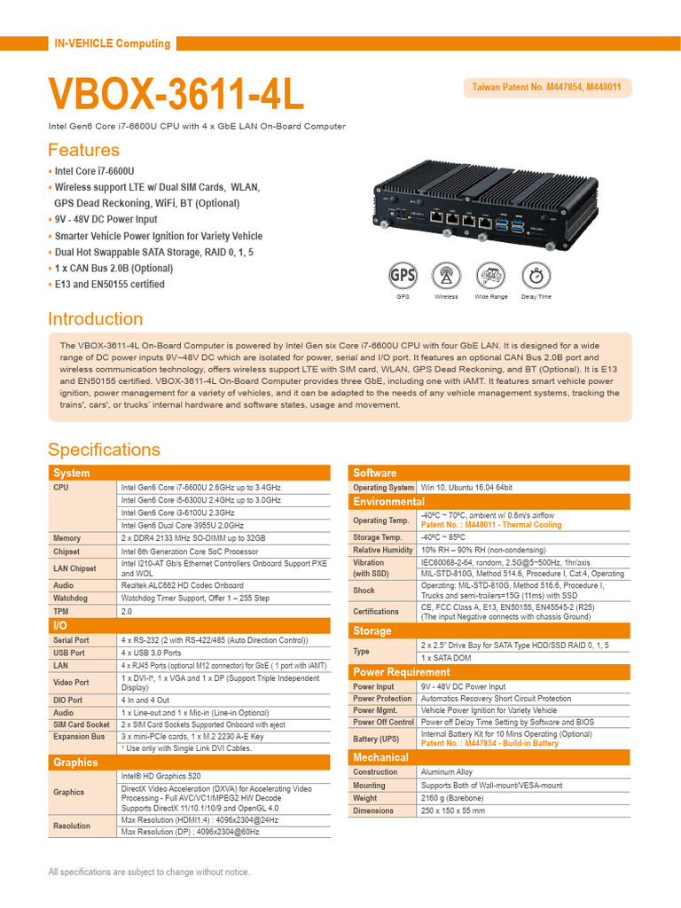 Vbox 3611 4L | PDF | Solid State Drive | Usb