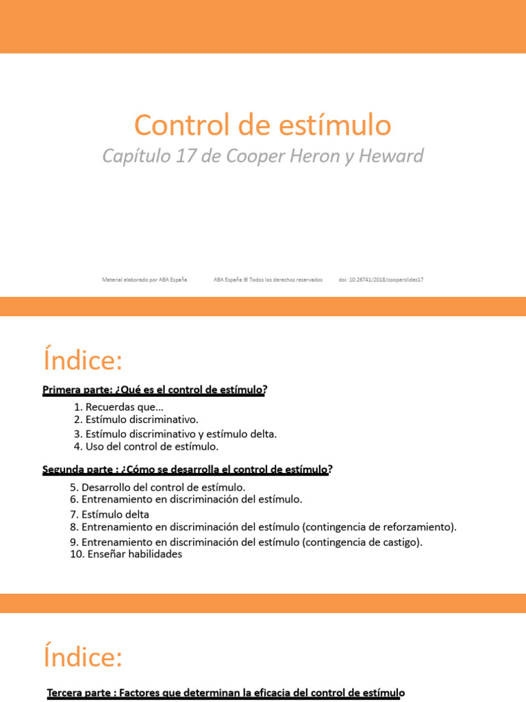 Diapositivas Control de Estímulo 1 | PDF | Reforzamiento | Conceptos ...