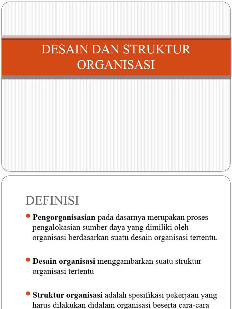 Struktur dan Desain Organisasi Efektif | PDF | Karier & Perkembangan