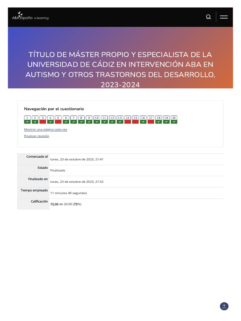 Evaluacion Tema 4 Aba | PDF | Conceptos psicologicos | Sicología