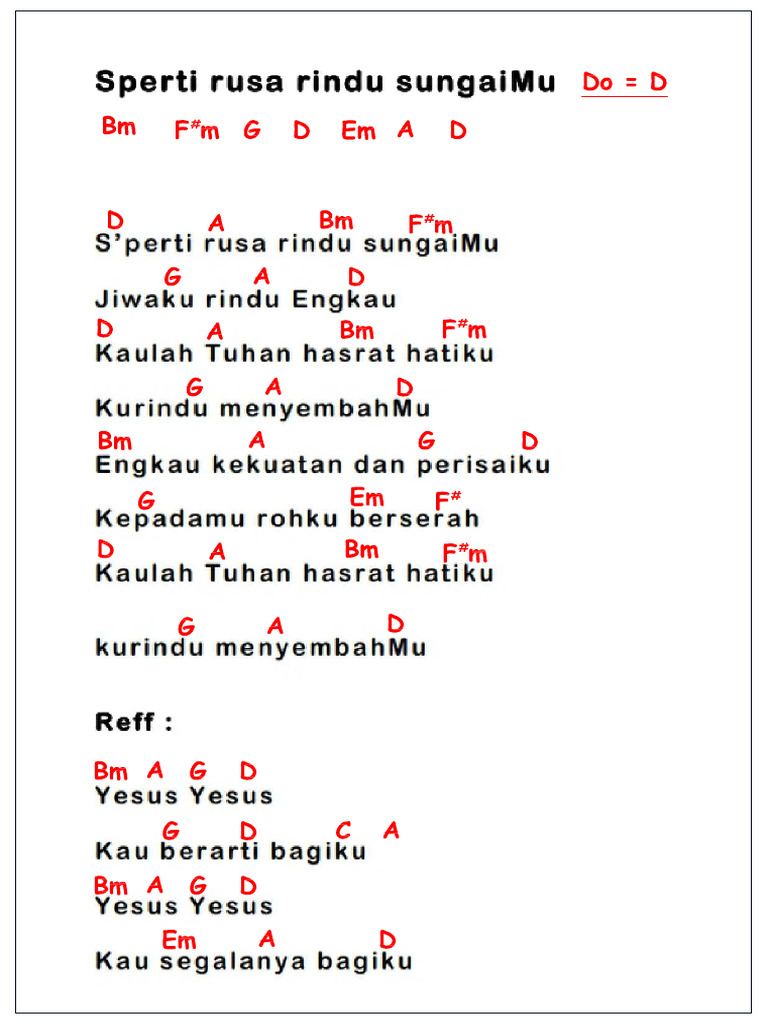 Sperti Rusa Rindu Sungai Mu | PDF