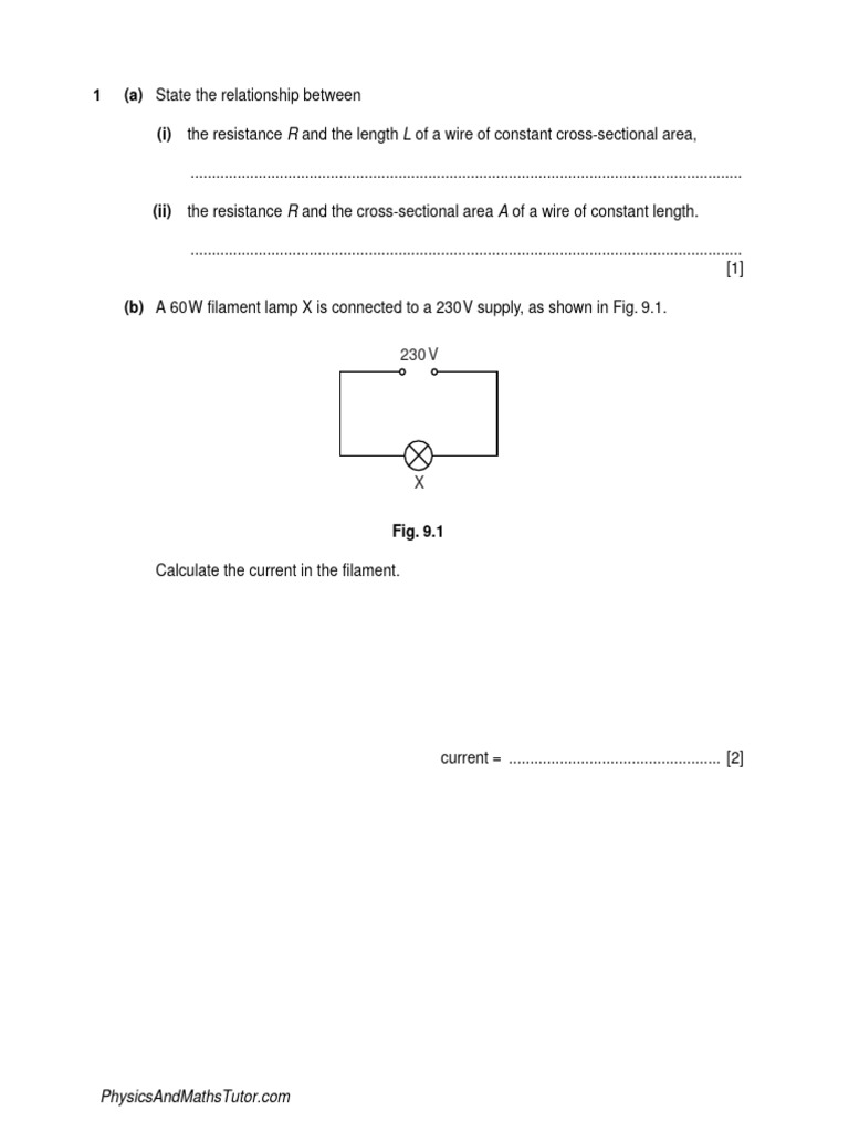 Electrical Quantities 3 QP | PDF | Electrical Resistance And ...