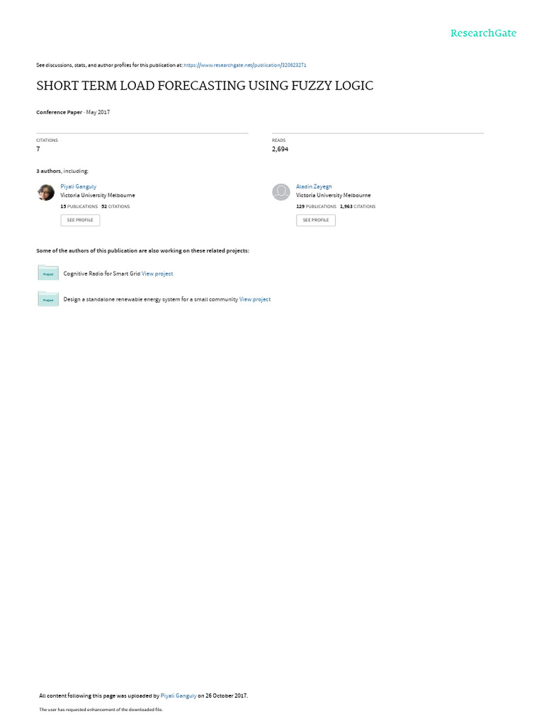 Loadforecasting | PDF | Fuzzy Logic | Forecasting