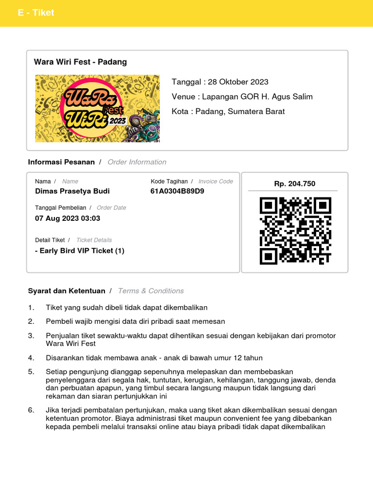 Wara Wiri Fest - Padang | PDF