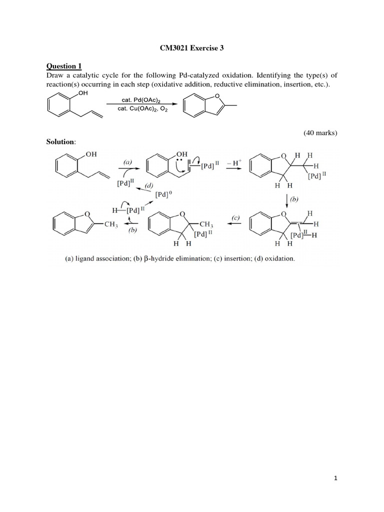 Exercise 3 (1) | PDF | Catalysis | Redox