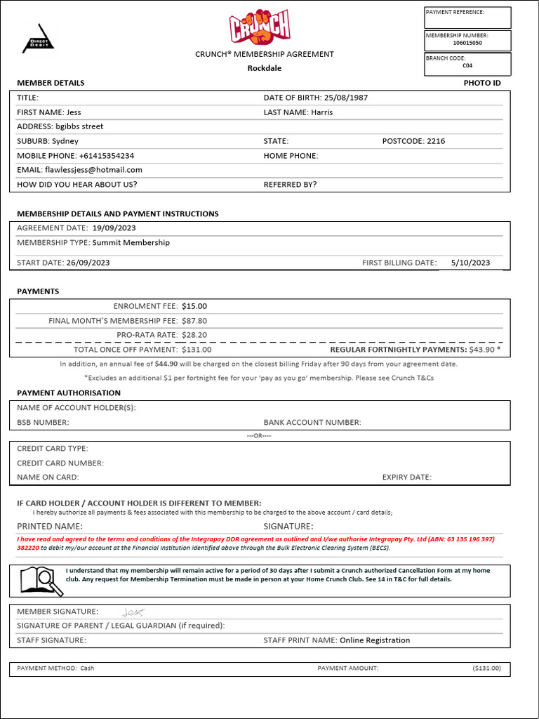 Contract Agreement | Download Free PDF | Credit Card | Fee