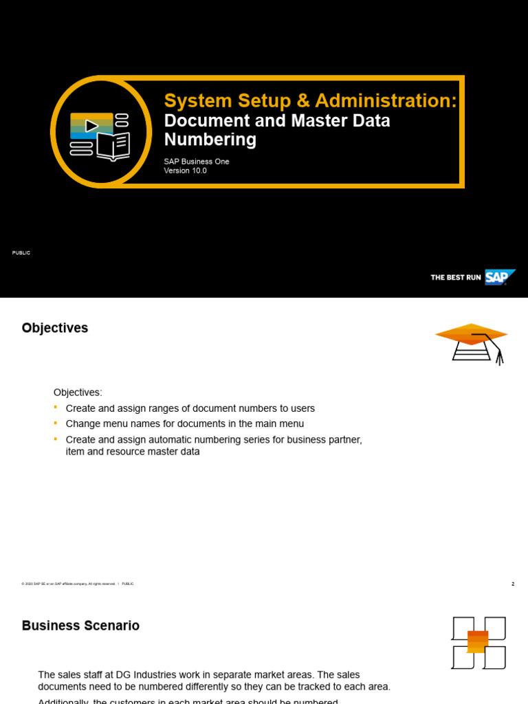 10 Impl 34 SystemSetup DocumentMasterDataNumbering | PDF | Specification (Technical Standard ...