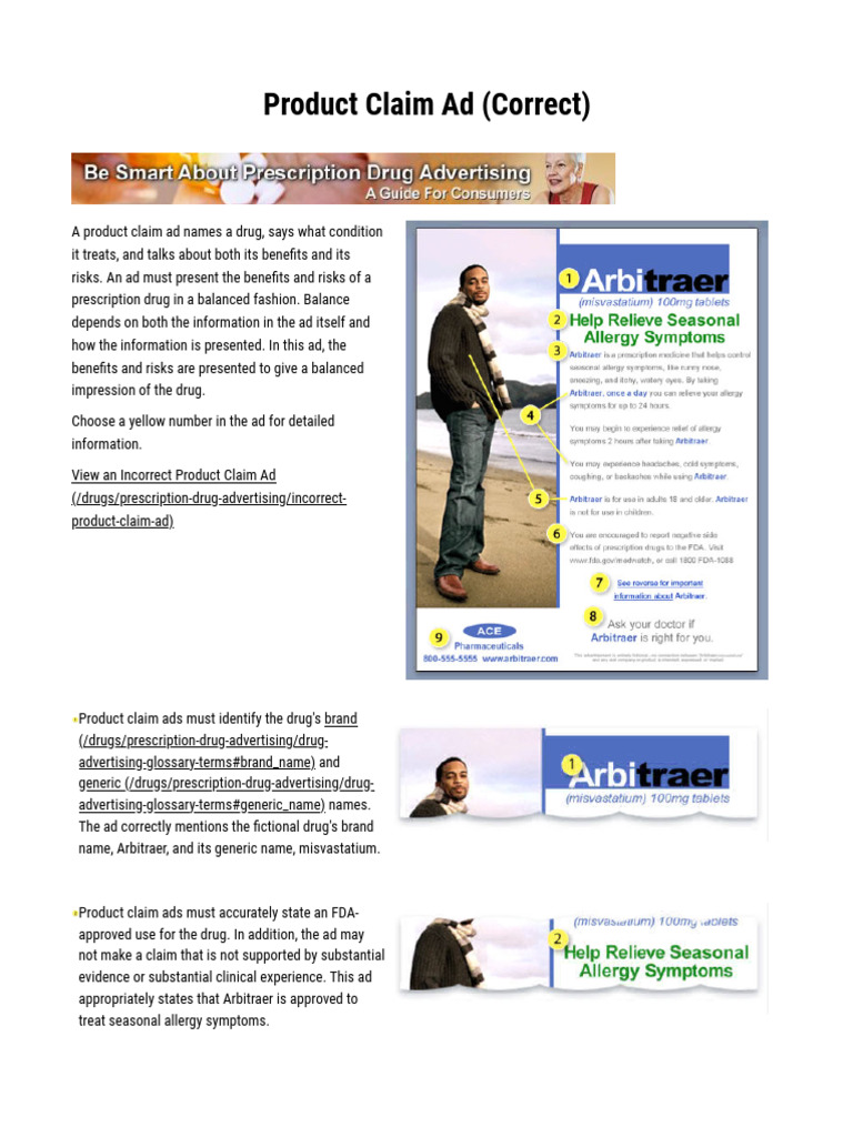 Understanding Product Claim Ads | PDF | Food And Drug Administration ...