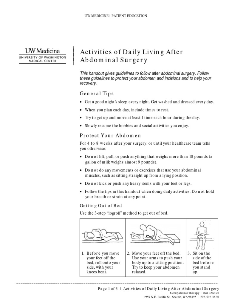 Post-Abdominal Surgery Care Guidelines | PDF | Abdomen | Surgery