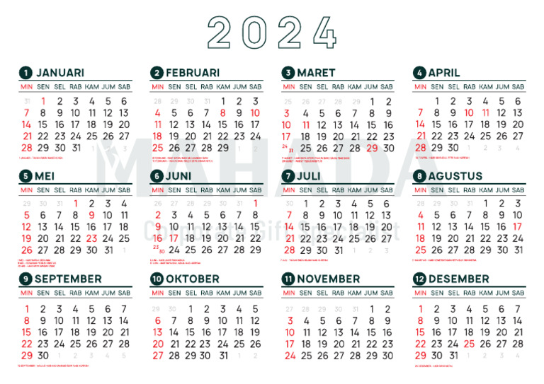 File Kalender 2024 - PDF - Mahada | PDF