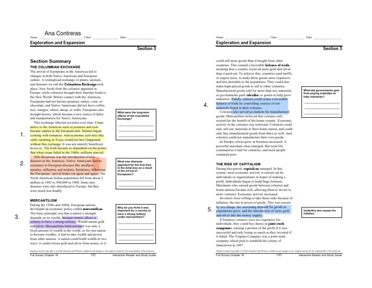 The Columbian Exchange | PDF | Mercantilism | Tariff