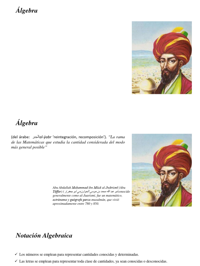 Algebra - Operaciones básicas | PDF | Álgebra | Multiplicación