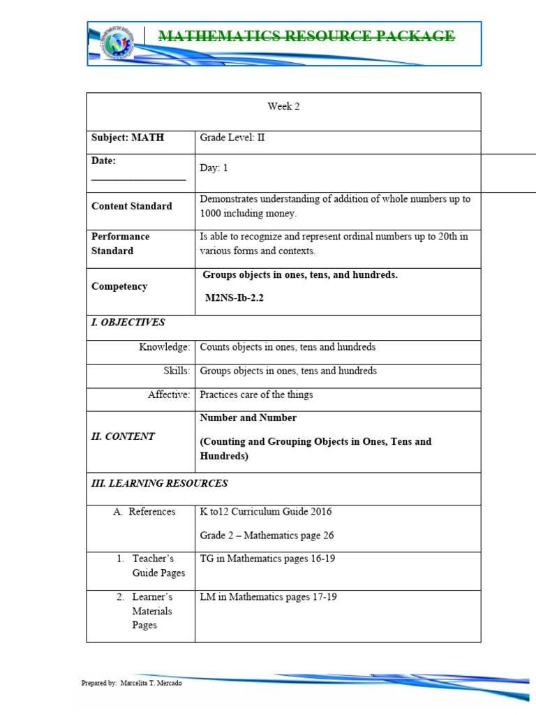 Math2 Q1 Week2 Day1-1 | PDF | Learning | Area