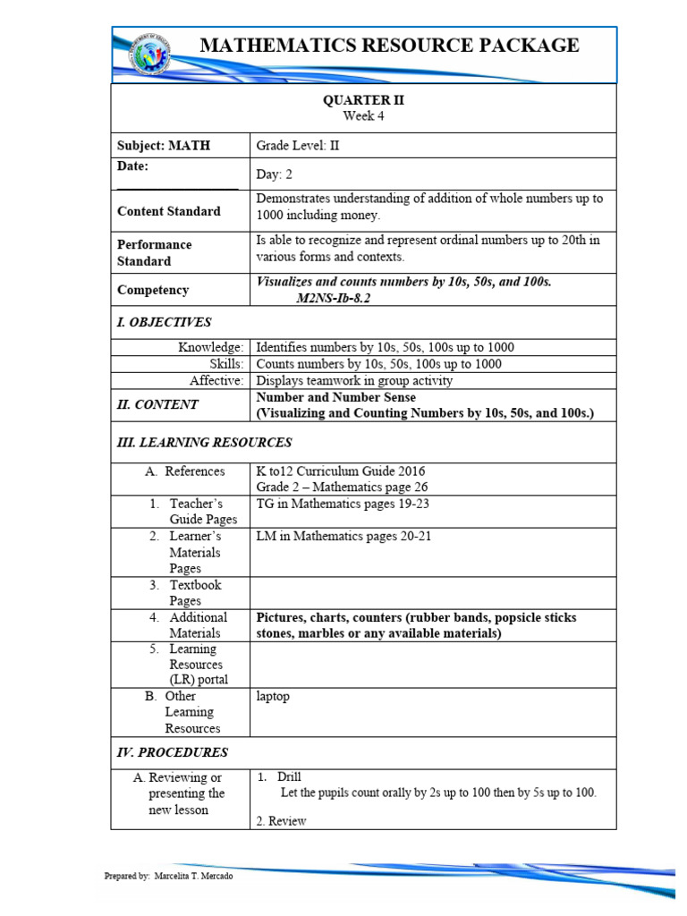 Math2 q1 Week4 Day2 | PDF | Learning | Mathematics