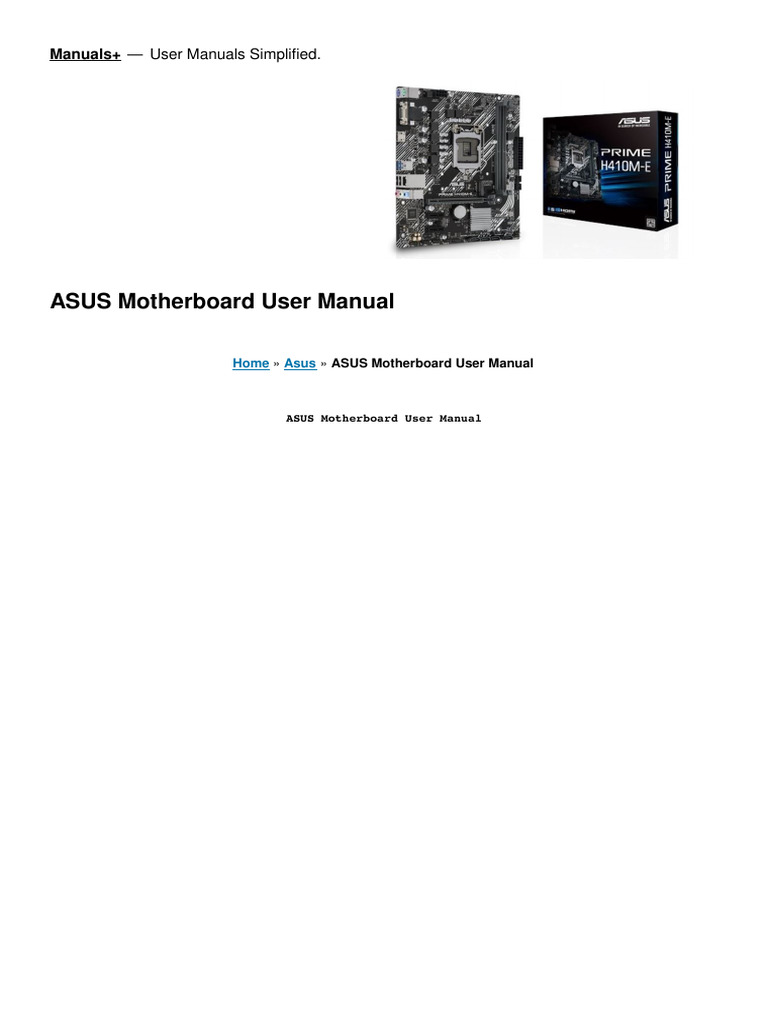 Motherboard Manual | PDF | Bios | Usb
