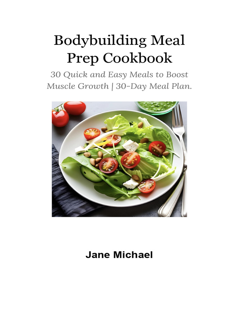 Bodybuilding Meal Prep Cookbook 1 | PDF | Smoothie | Lunch