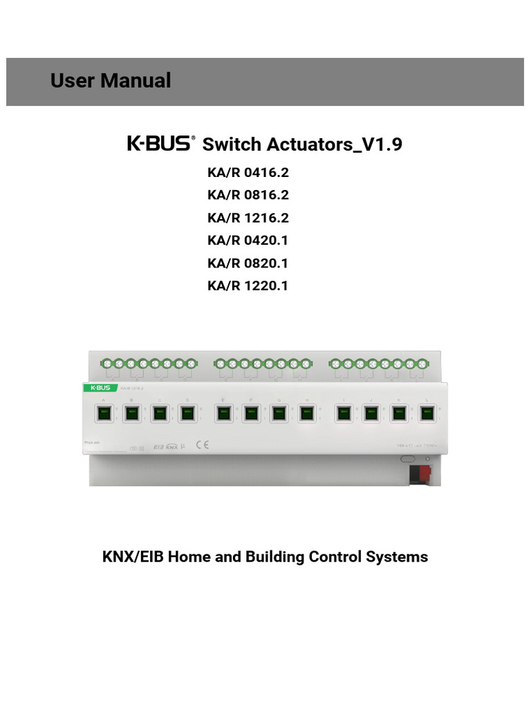 Switch Actuator Knx | PDF | Switch | Actuator