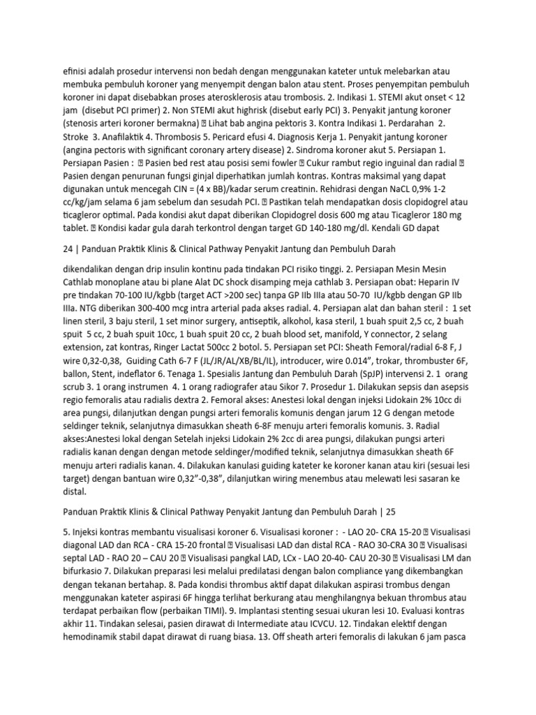 Prosedur Intervensi Koroner Perkutan | PDF | Sains & Matematika
