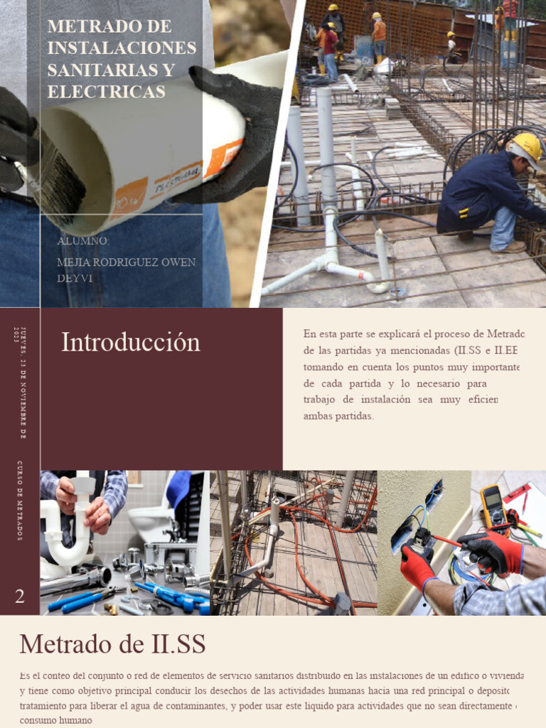 Metrado de Instalaciones Sanitarias y Electricas | PDF | Agua | Colector de aguas pluviales