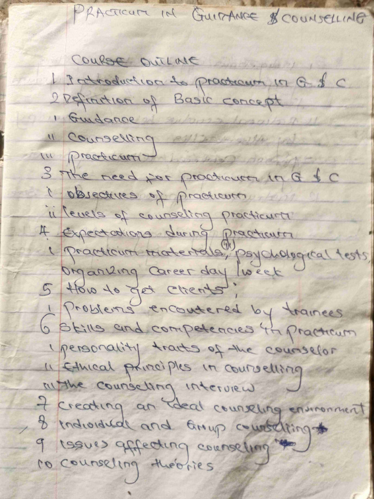 Practicum in G&C | PDF