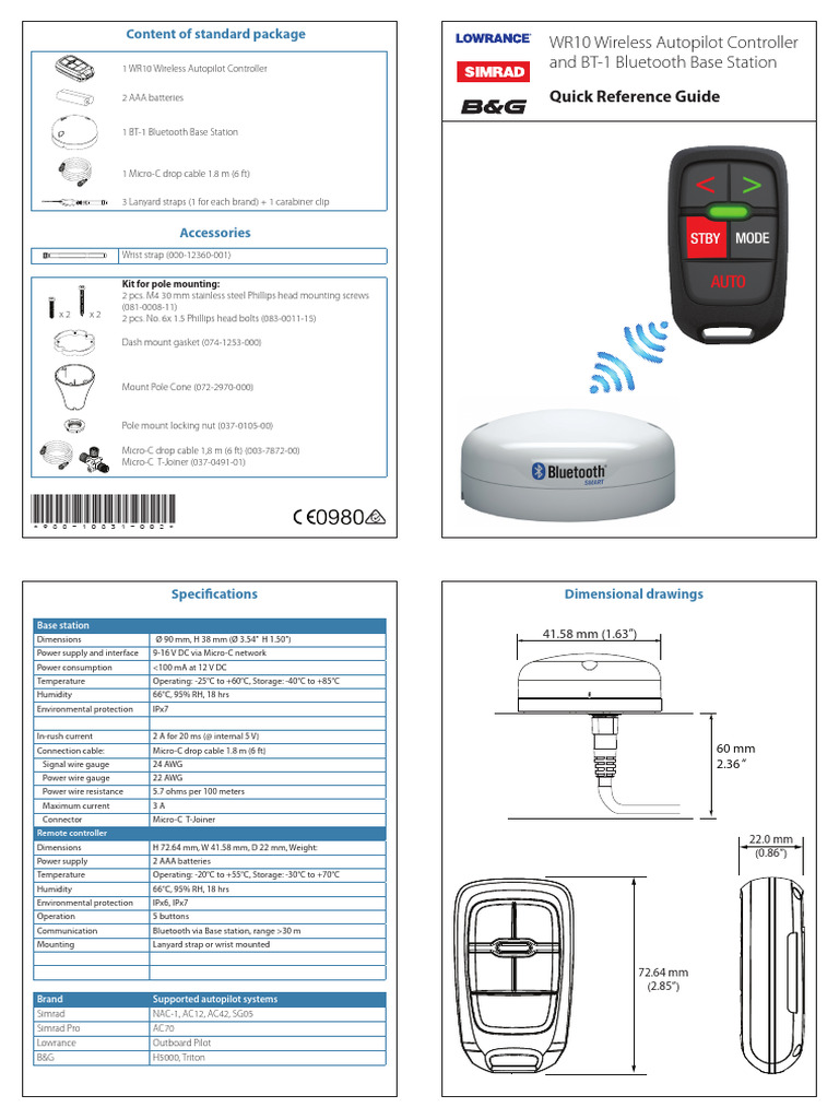 WR10 Remote | PDF | Bluetooth | Wireless