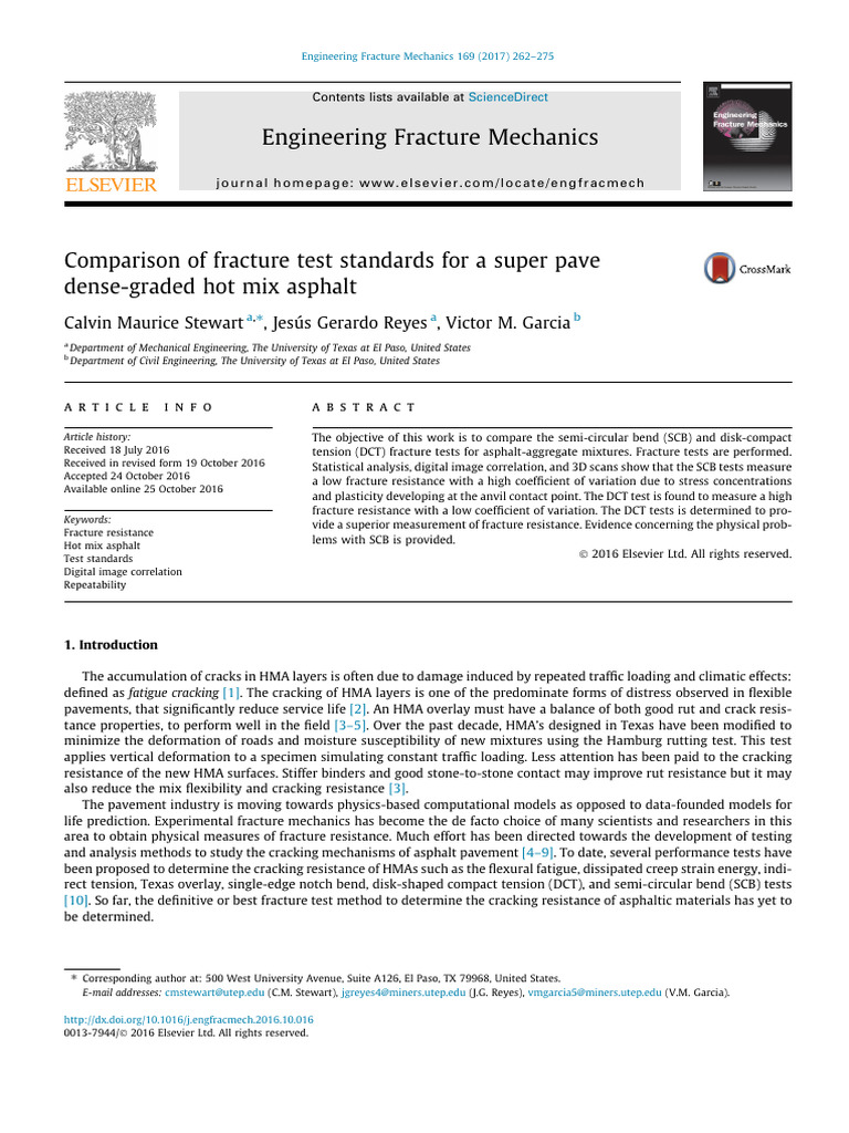 Comparison of Fracture Test Standards For A Super Pave Densegraded Hot ...