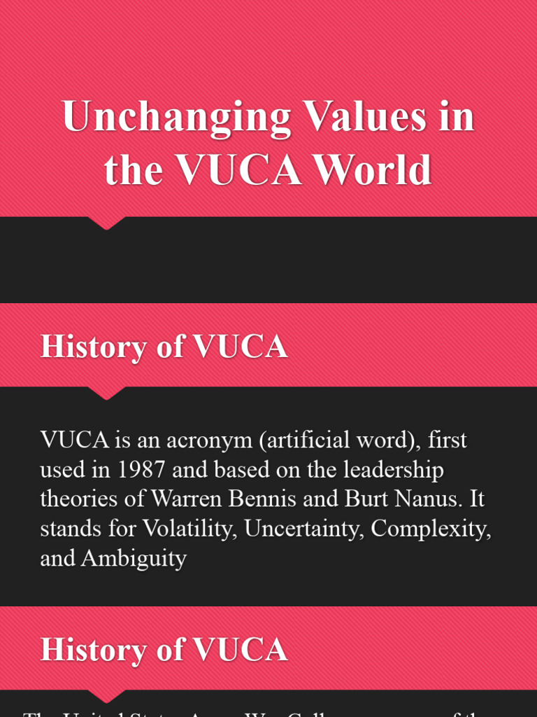 Unchanging Values in a VUCA World | PDF | Philosophy | Science ...