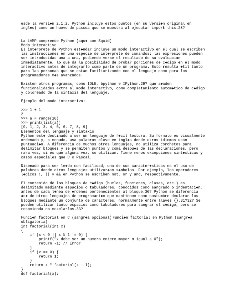 22 Pdf Python Lenguaje De Programación Lenguaje De Programación 