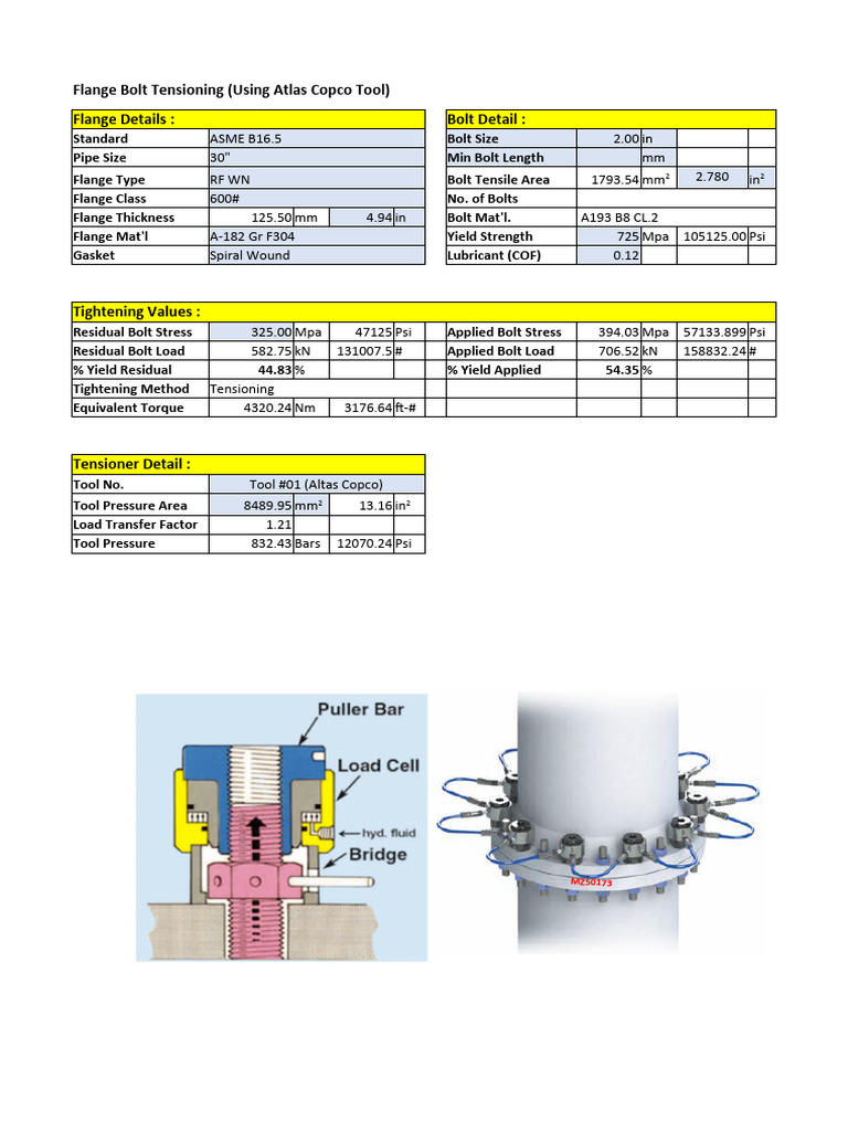 1 - Bolt Tensioning & Torquing | PDF | Screw | Mechanical Engineering