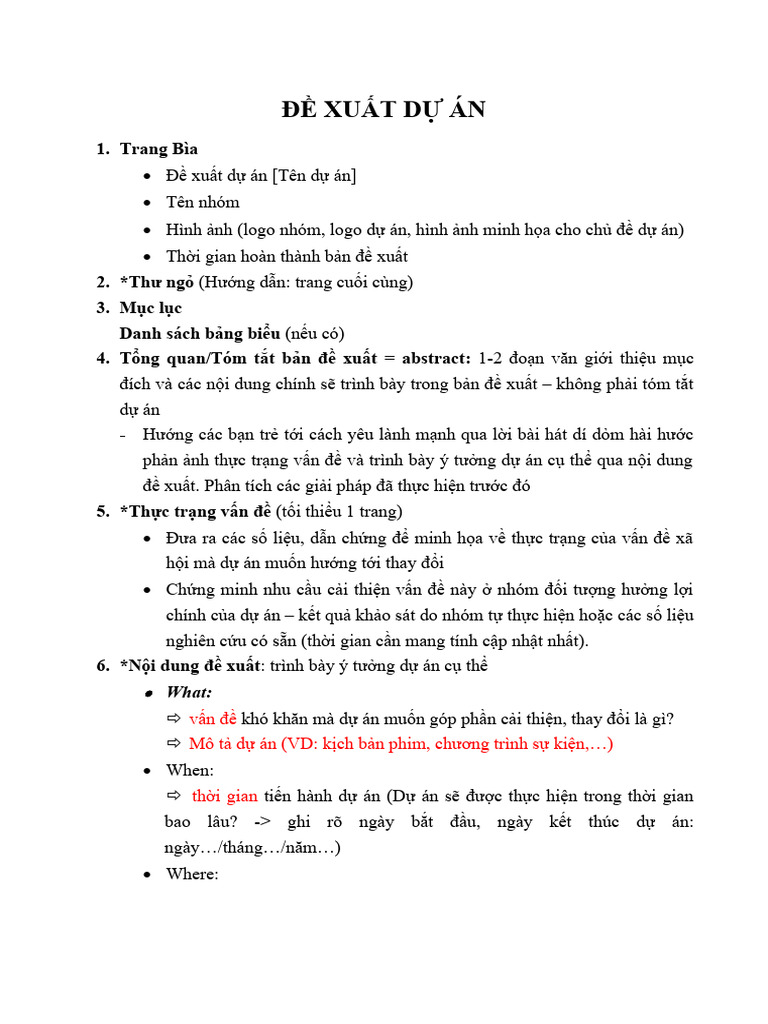 Project Proposal Outlines_Final | PDF