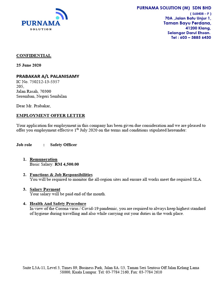 Safety Officer Appointment Letter | PDF | Economies | Labor