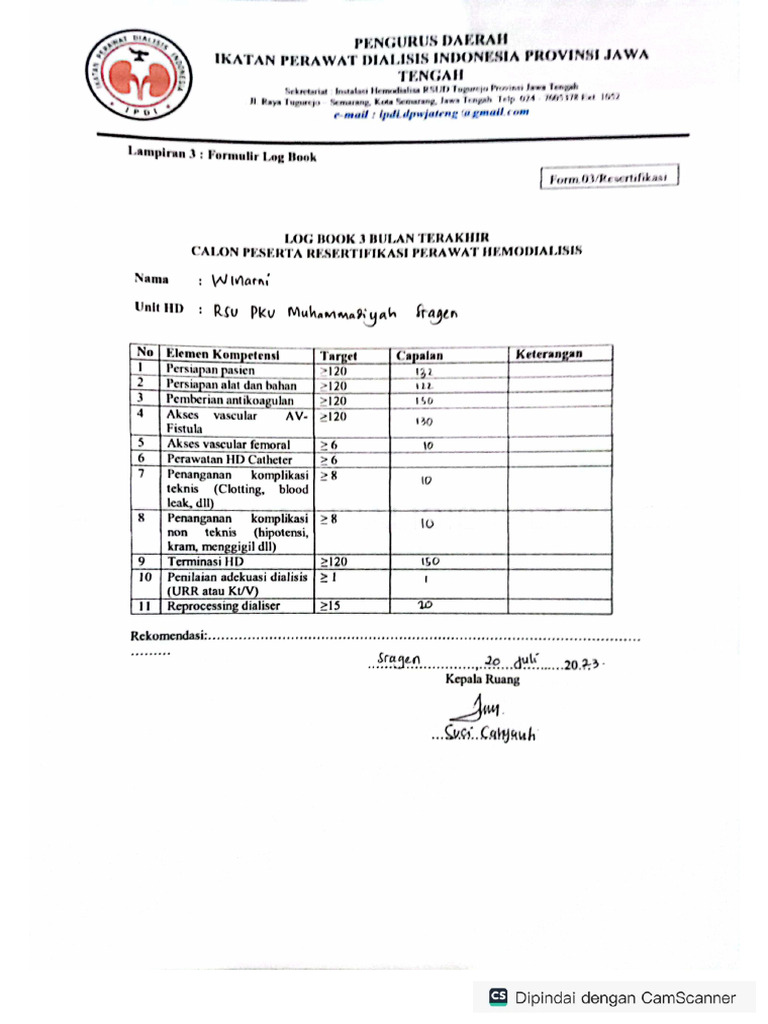 Form 3 Logbook | PDF