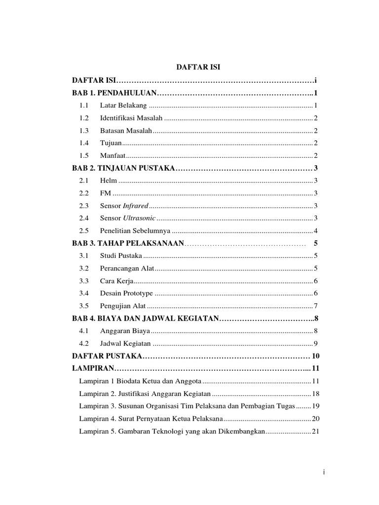 Proposal - FIMSEN (FM Infrared Sensor) Helmet Sebagai Solusi Atasi Pengendara Tidak Berhelm ...