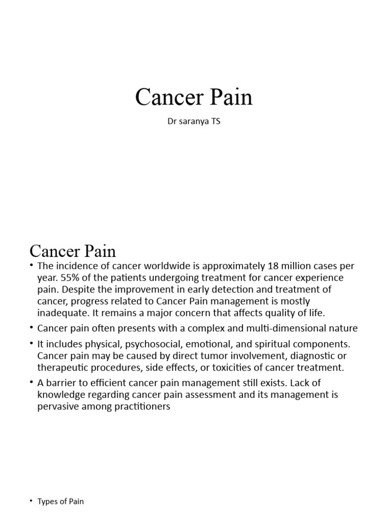 Cancer Pain | Download Free PDF | Pain | Pain Management
