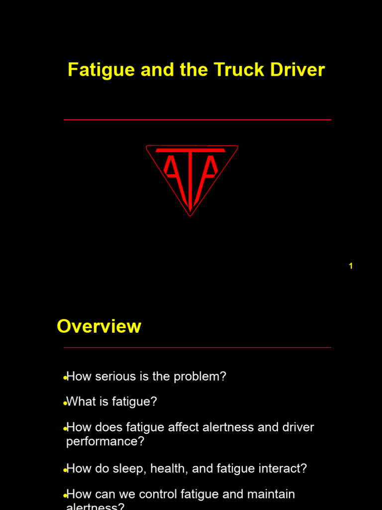 Truck Driver Fatigue Guide | PDF | Sleep | Insomnia