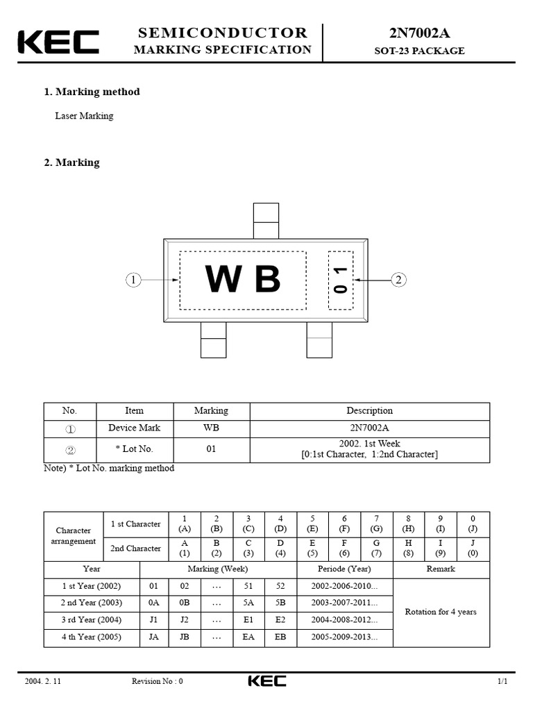 KEC Sot-23 Marking | PDF